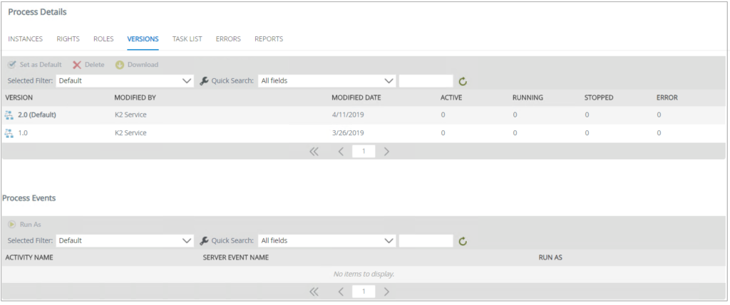 Versioning on K2 Five - Flow Factory